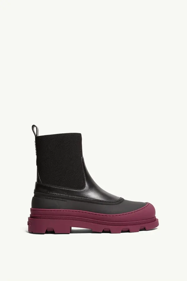 Moncler Vera Leather Ankle Boots - Black