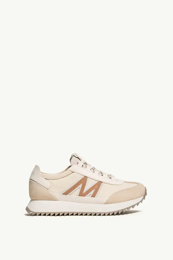 Moncler Pacey2 Suede & Nubuck Sneakers - Beige