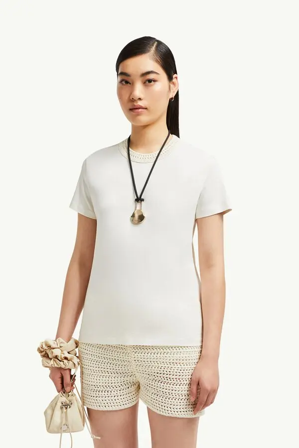 Moncler Crochet Accent Cotton T-shirt