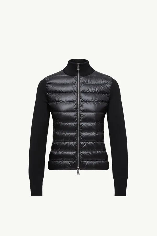 Moncler Padded Wool Zip-up Cardigan