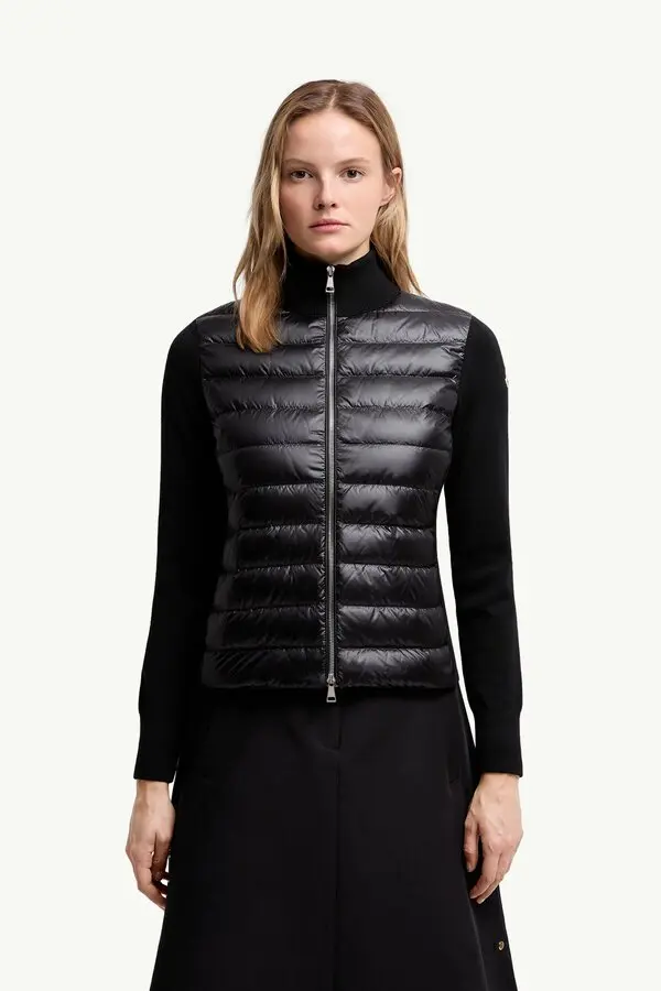 Moncler Padded Wool Zip-up Cardigan