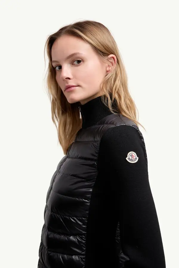 Moncler Padded Wool Zip-up Cardigan