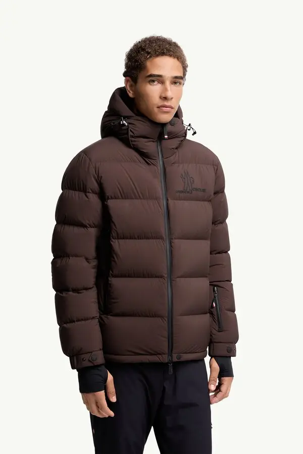 Moncler Isorno Hooded Insulated Ski Jacket - Brown