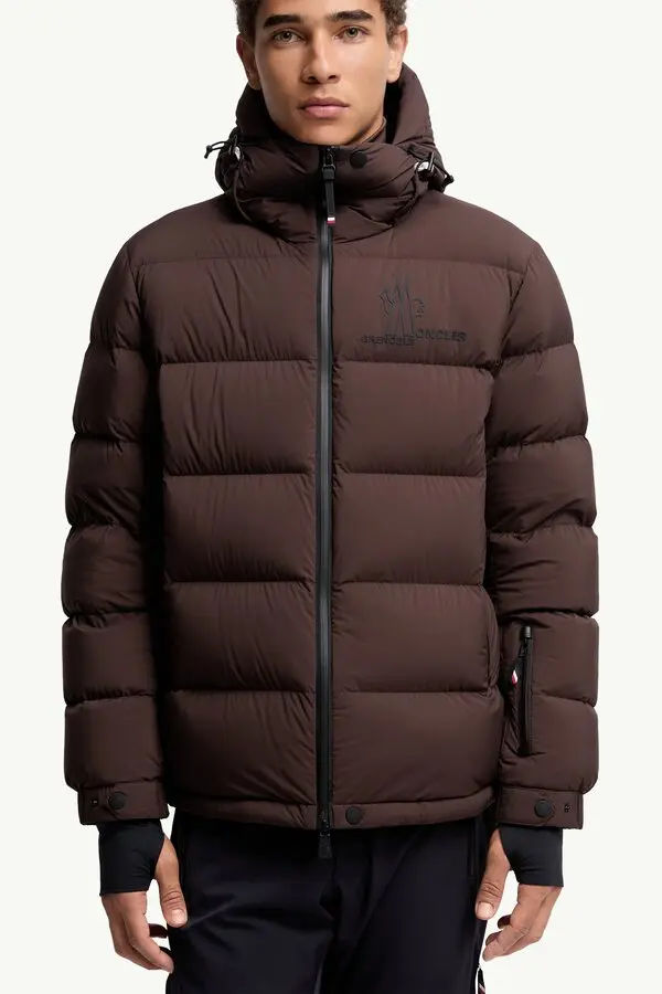 Moncler Isorno Hooded Insulated Ski Jacket - Brown