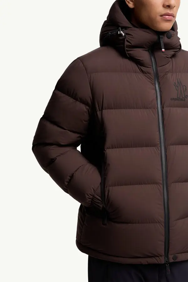 Moncler Isorno Hooded Insulated Ski Jacket - Brown