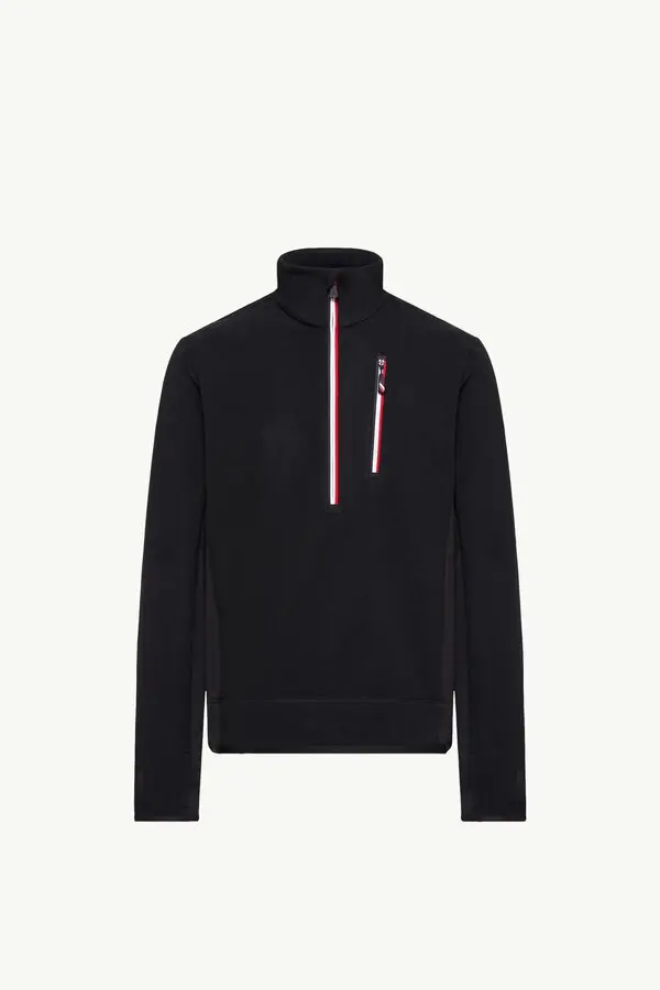 Moncler Half-zip Fleece Sweatshirt - Black