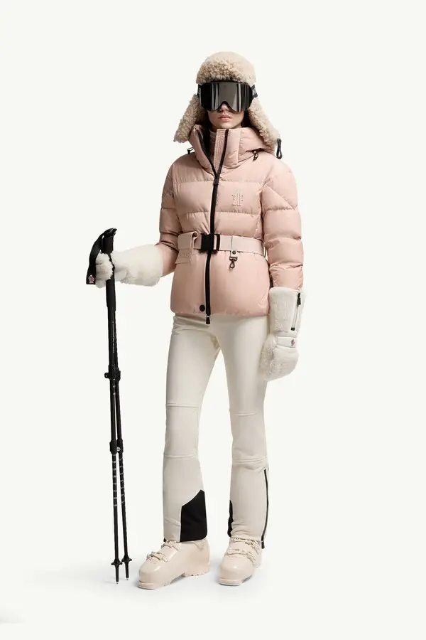 Moncler Bouquetin Hooded Down Ski Jacket - Pink