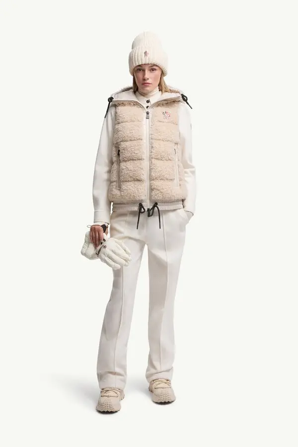 Moncler Teddy Padded Vest - Beige