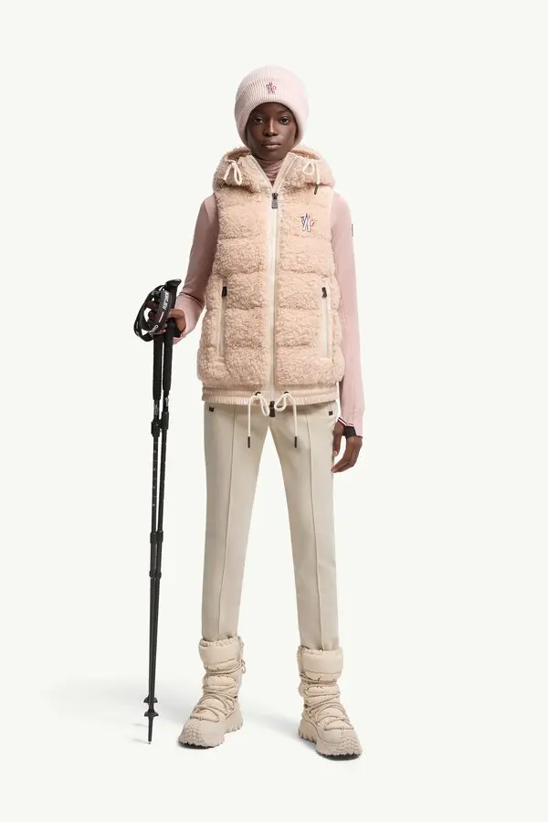 Moncler Teddy Padded Vest - Pink
