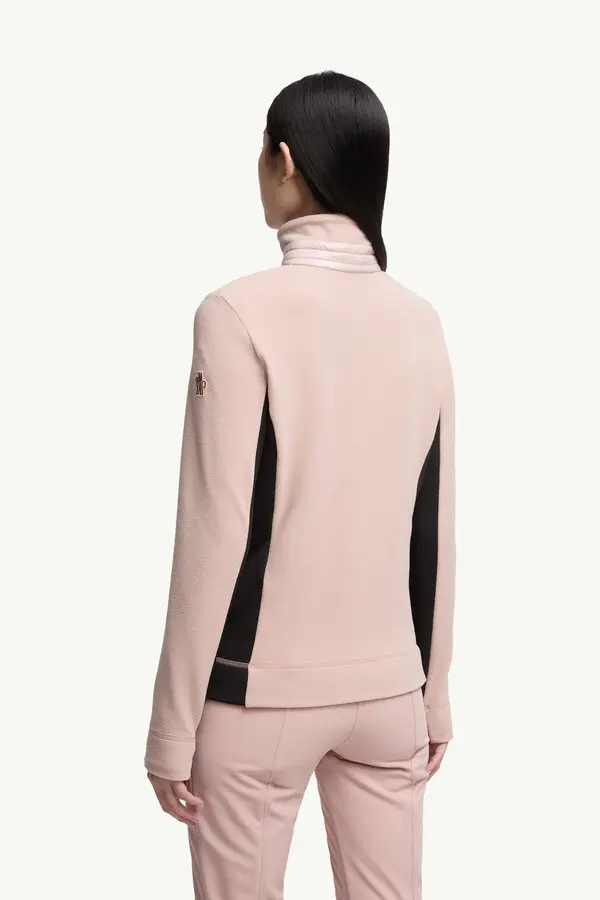 Moncler Half-zip Fleece Sweatshirt - Pink
