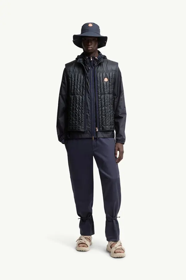 MONCLER X GILGA FARM DESIGNED BY DONALD GLOVER X Gilga Farm Donald Glover Cotton Gabardine Pants - Blue