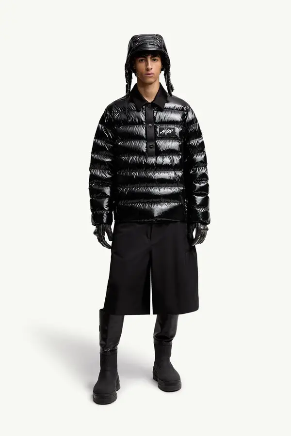 MONCLER X A$AP ROCKY Vardar Down Polo Shirt Jacket - Black