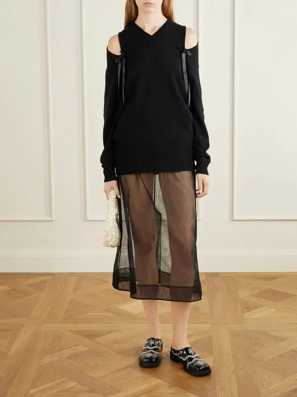 Simone Rocha Bow-detailed Cashmere Sweater