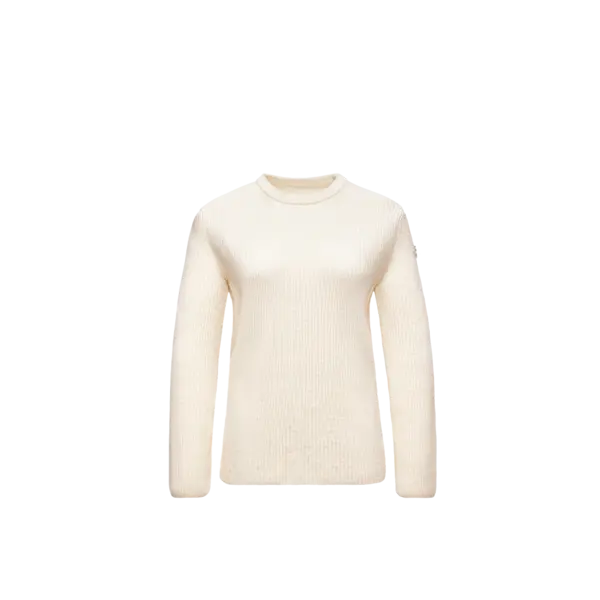 MONCLER + JIL SANDER Textured Wool Crew Neck Sweater - White