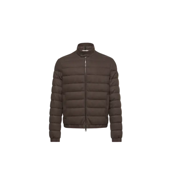 Moncler Luray Cashmere Blend Short Down Jacket - Brown