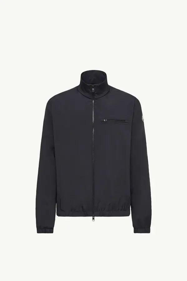 Moncler Danby Jacket With Zip-up And Stand Collar - Black