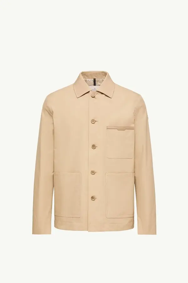 Moncler Nanav Seersucker Shirt Jacket - Beige