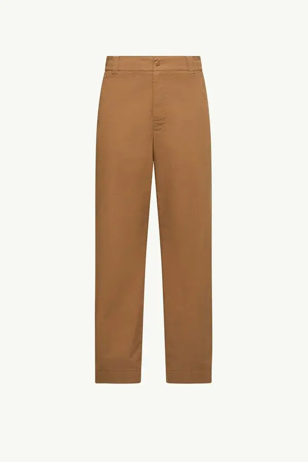Moncler Cotton Blend Gabardine Pants - Brown