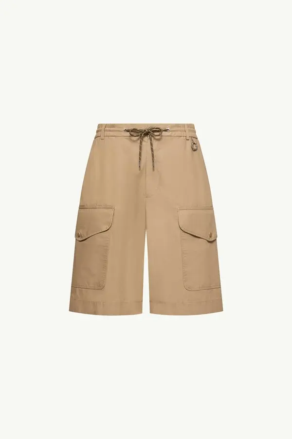 Moncler Cotton Poplin Cargo Shorts