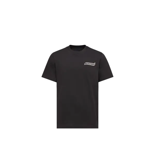 Moncler Logo Cotton T-shirt - Black