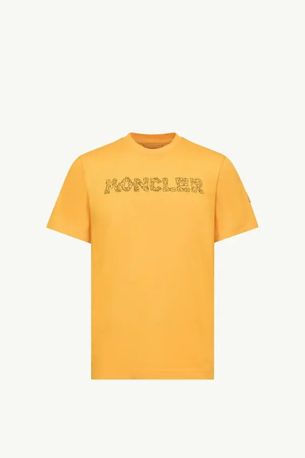 Moncler Space Embroidered Logo Cotton T-shirt