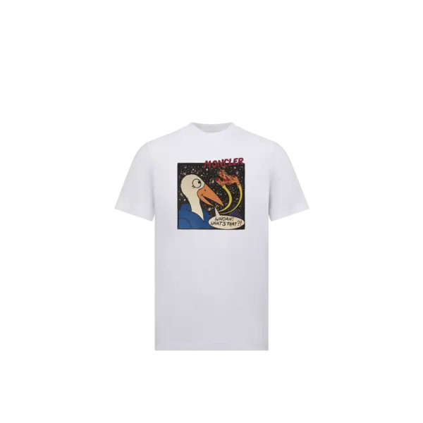 Moncler Space Monduck Cotton T-shirt - White
