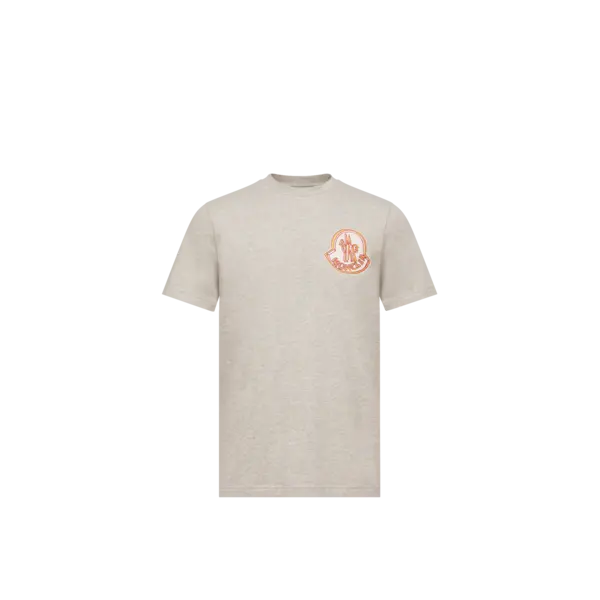 Moncler Logo Cotton T-shirt - Grey
