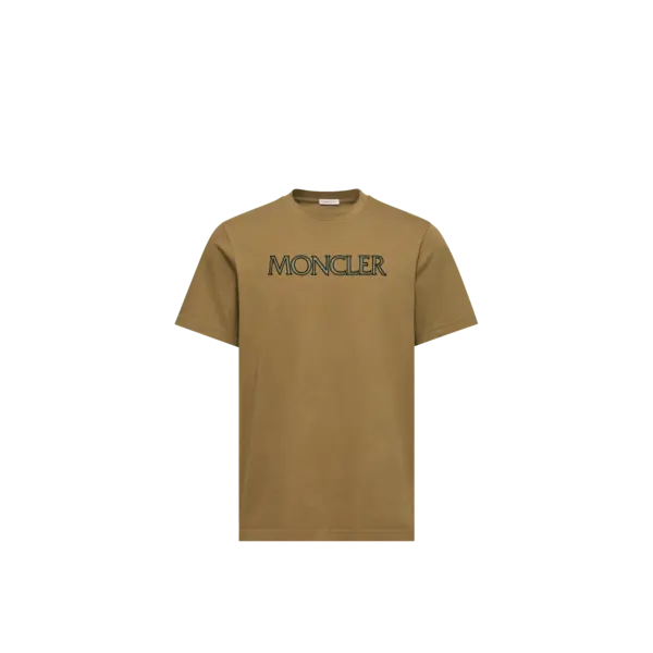 Moncler Logo Print Cotton T-shirt - Green