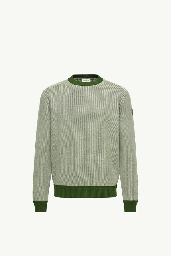 Moncler Leather Logo Cotton Sweater