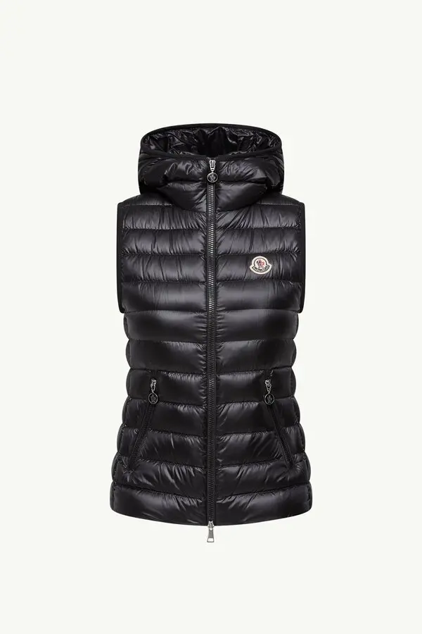 Moncler Glygosse Hooded Down Vest - Black