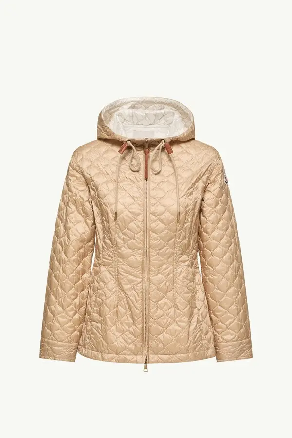 Moncler Arum Quilted Hooded Down Jacket - Beige