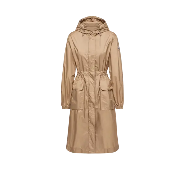 Moncler Hiengos Hooded Long Parka - Beige