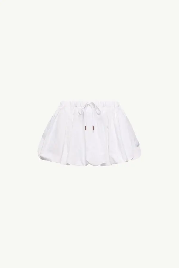 Moncler Cotton Blend Balloon Mini Skirt - White