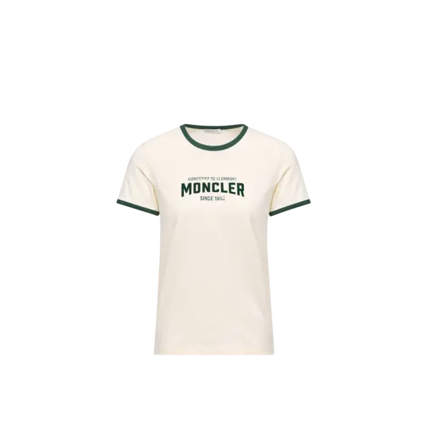 Moncler Flock Logo Jersey T-shirt - White