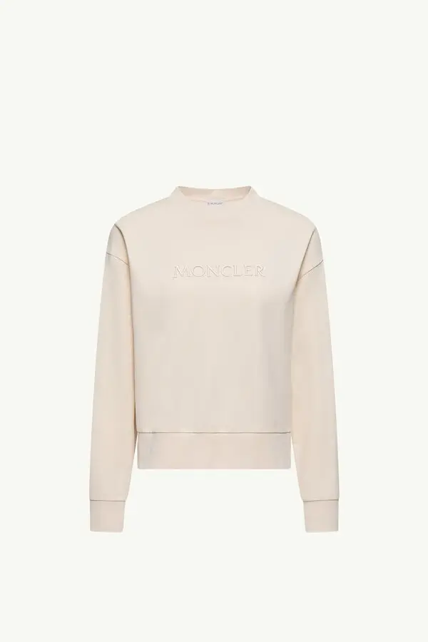 Moncler Embroidered Logo Cotton Sweatshirt