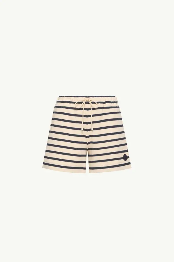 Moncler Striped Cotton Shorts