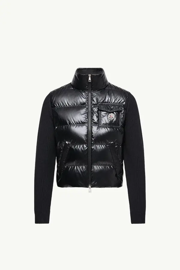 Moncler Padded Zip-up Wool Cardigan