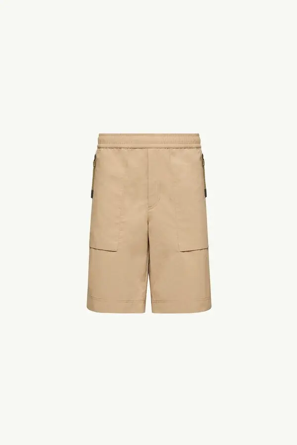 Moncler Technical Froissé Shorts - Beige