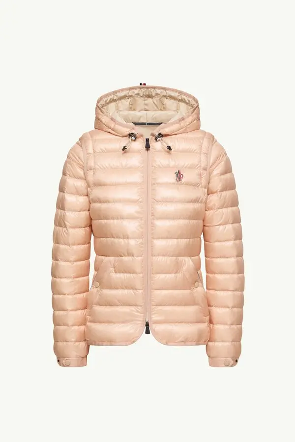 Moncler Karura 2-in-1 Down Jacket With Detachable Sleeves - Pink