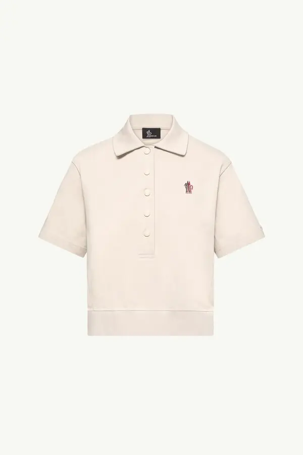 Moncler Logo Patch Cotton Polo Shirt