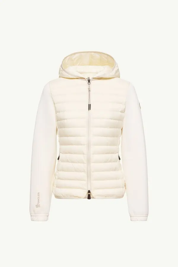 Moncler Padded Full Zip Hoodie - White