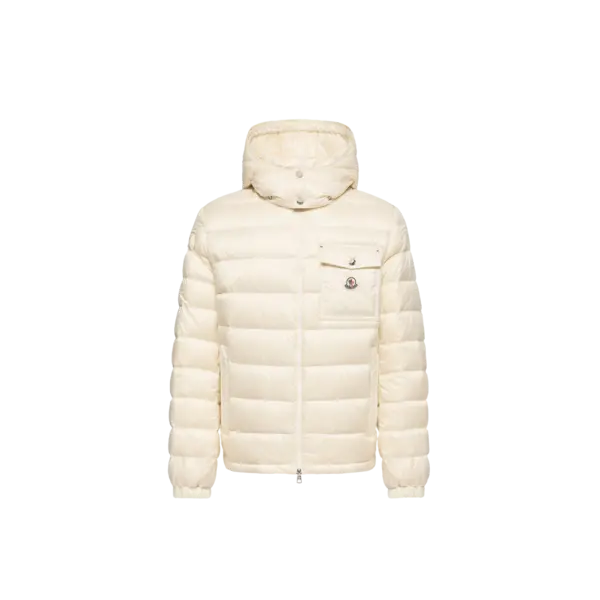 Moncler Verith Hooded Short Down Jacket - White