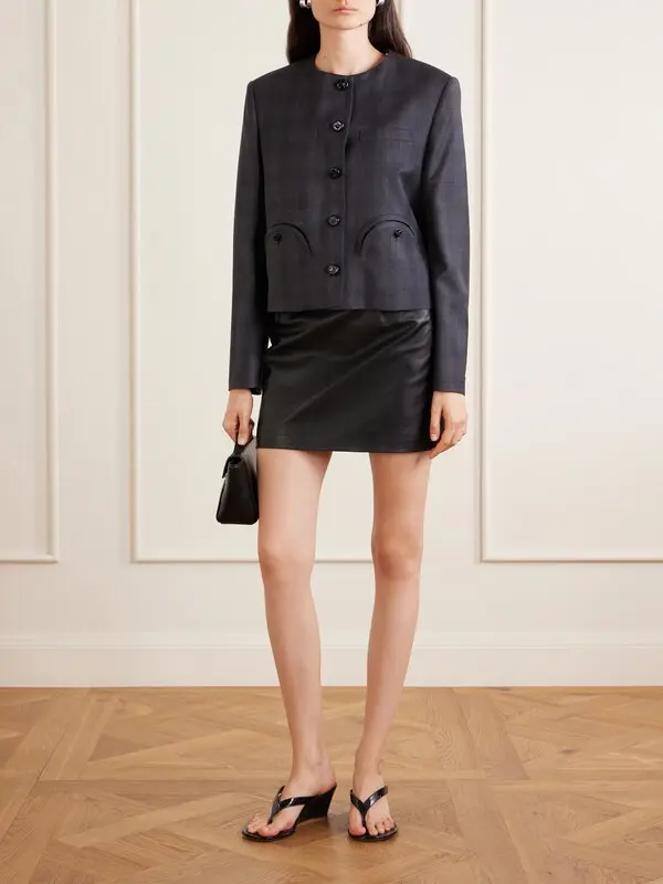BLAZÉ MILANO Shamo Cropped Prince Of Wales Wool Bolero