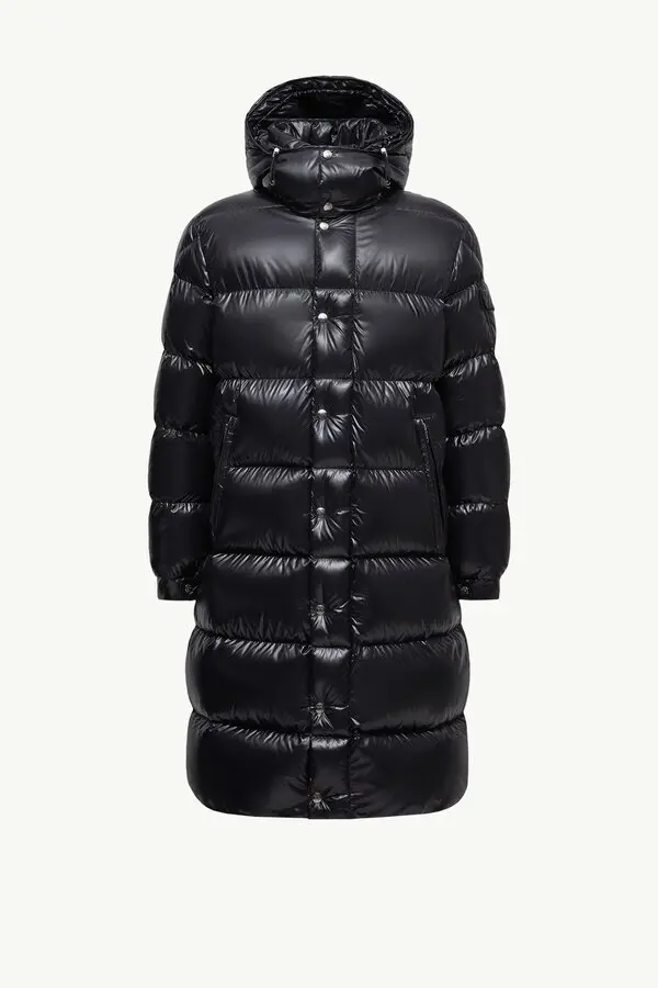 Moncler Hanoverian Hooded Square-quilted Long Down Jacket
