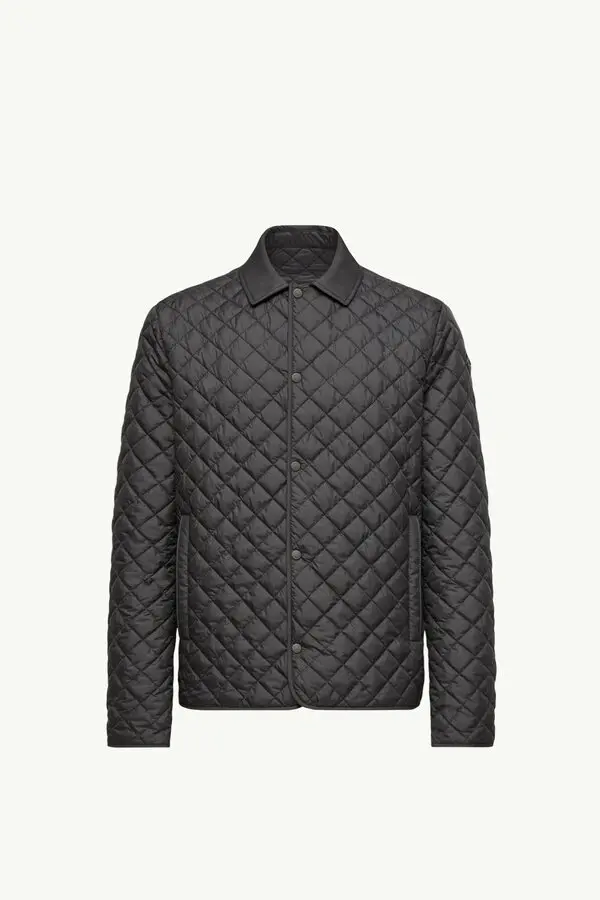 Moncler Avrelie Diamond Quilted Padded Shirt Jacket - Black