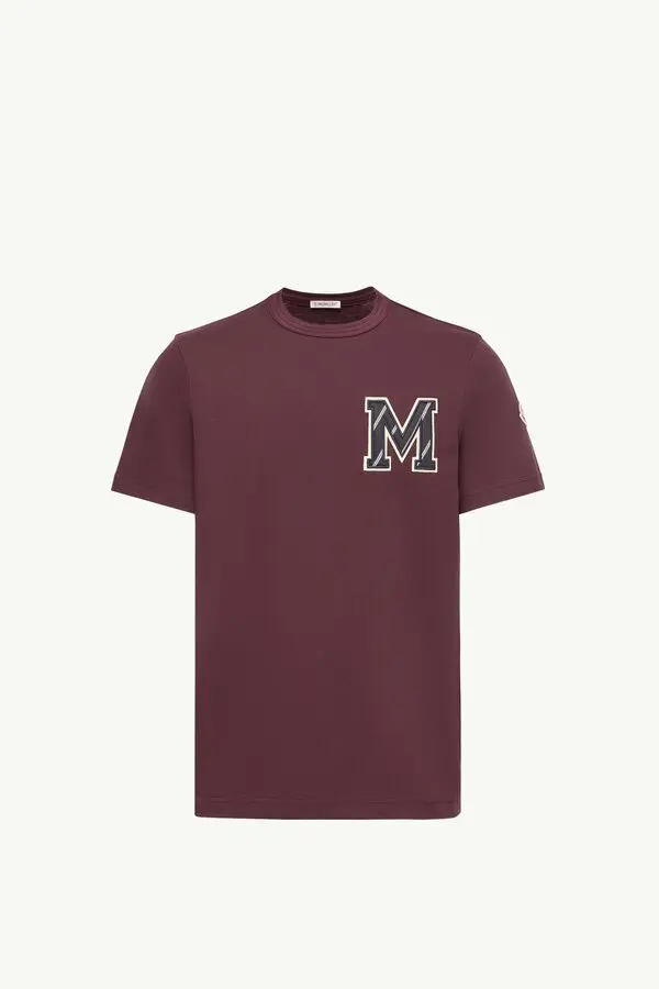 Moncler Cotton Jersey Monogram T-shirt - Red