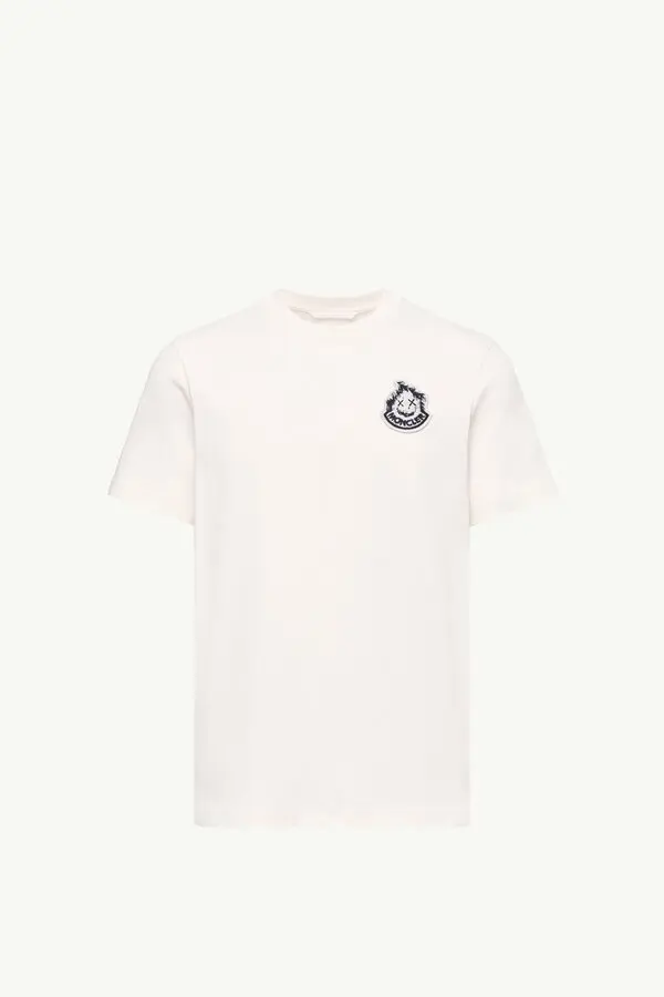 Moncler Logo Cotton T-shirt - White