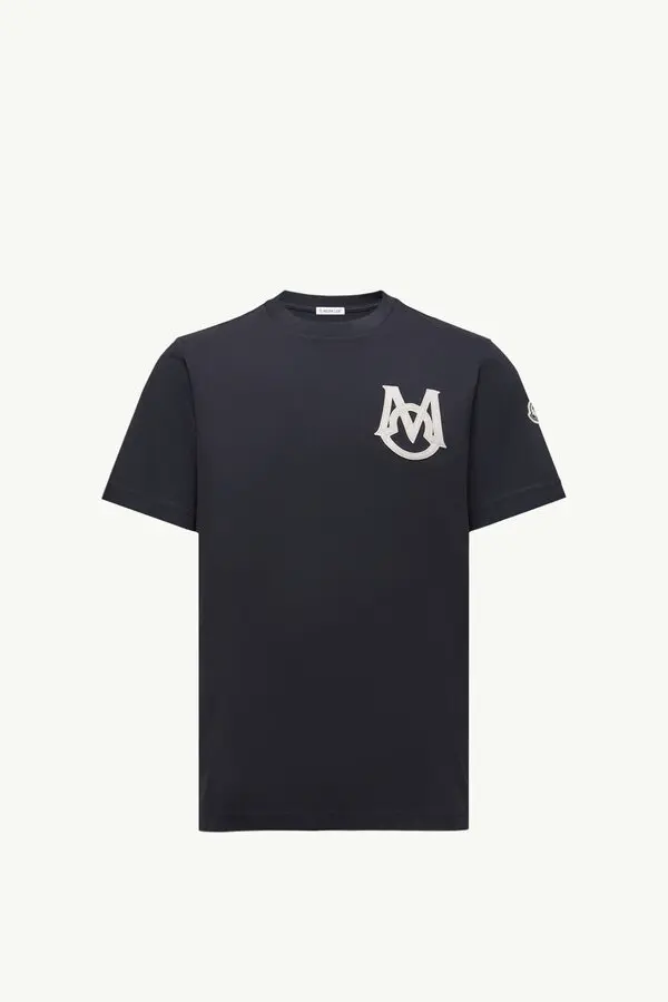Moncler Monogram Cotton T-shirt - Blue