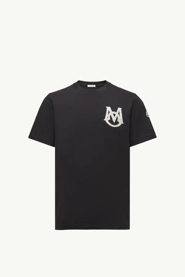 Moncler Monogram Cotton T-shirt - Black