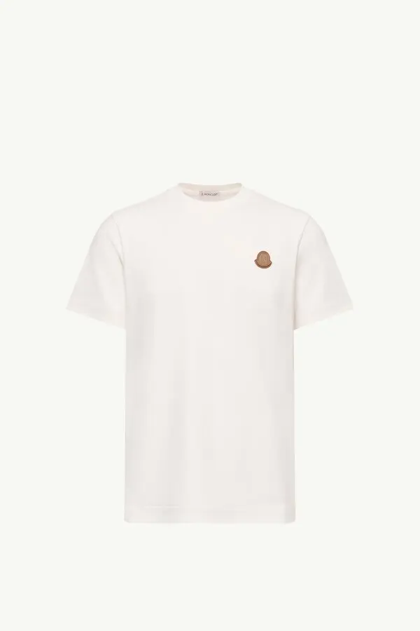 Moncler Double Leather Logo Cotton T-shirt